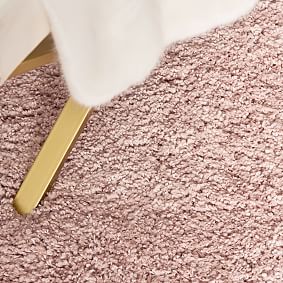 Blush Performance Round Luxe Shag Rug | Teen Rug | Pottery Barn Teen