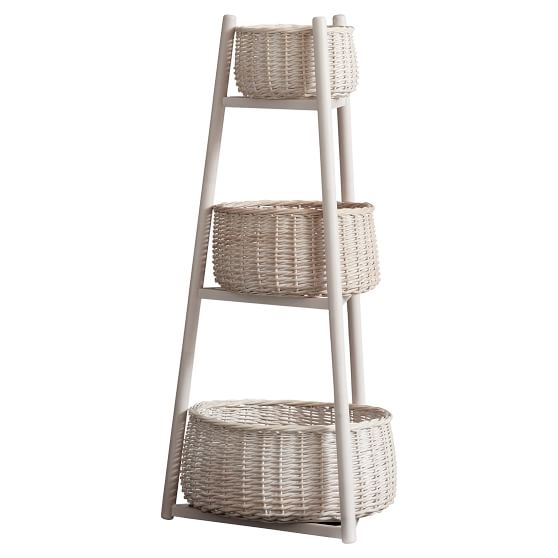 Rattan 3-Tier Storage Tower - Sale | Pottery Barn Teen
