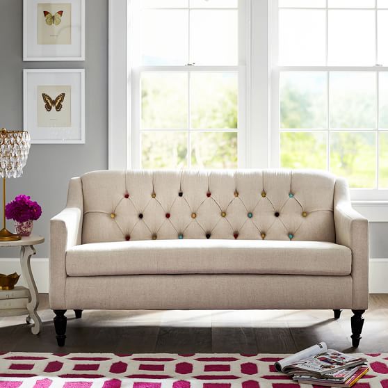 Tufted Sofette (57") | Teen Sofas | Pottery Barn Teen