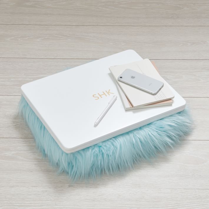Faux-Fur Superstudy Lap Desk | Pottery Barn Teen