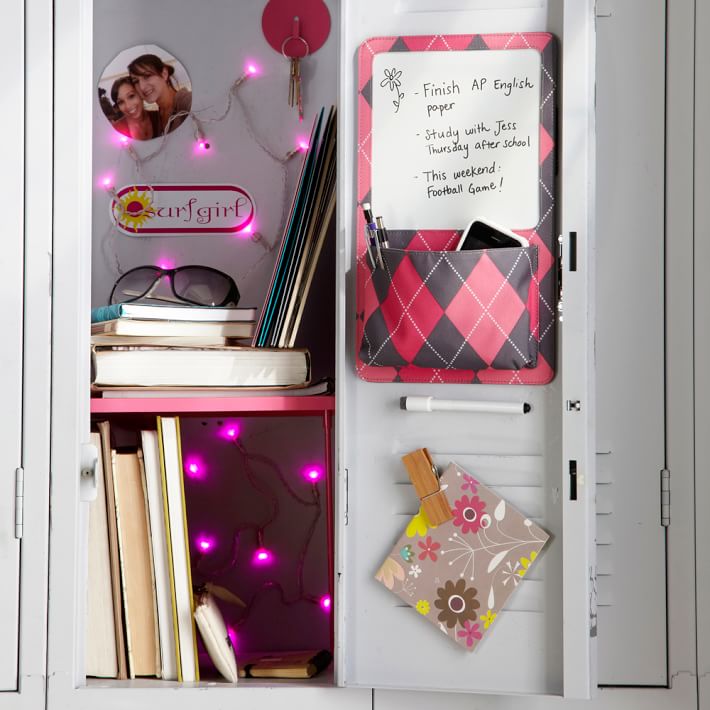 Dark Pink Locker String Lights | Locker Decorations | Pottery Barn Teen