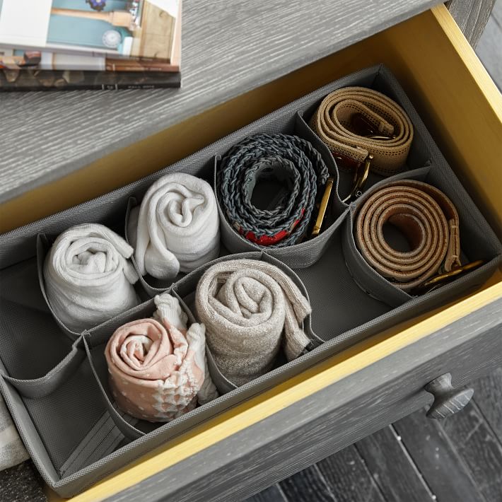 Drawer Organizer With Compartments | Dorm Closet Organizer | Pottery ...