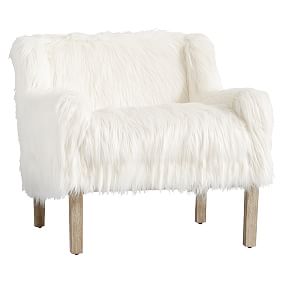 Alex Faux-Fur Lounge Chair | Pottery Barn Teen