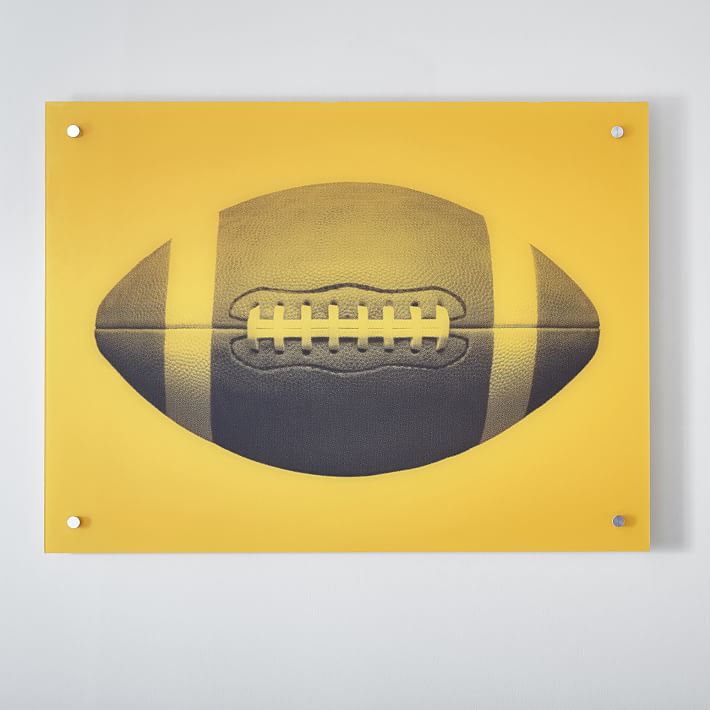 Acrylic Football Art, 24"x18" | Wall Prints | Pottery Barn Teen