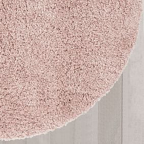 Blush Performance Round Luxe Shag Rug | Teen Rug | Pottery Barn Teen
