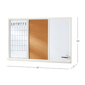 Study Wall Board, Triple | Wall Organizers | Pottery Barn Teen