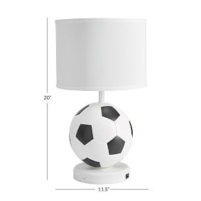 Soccer Table Lamp with USB | Pottery Barn Teen