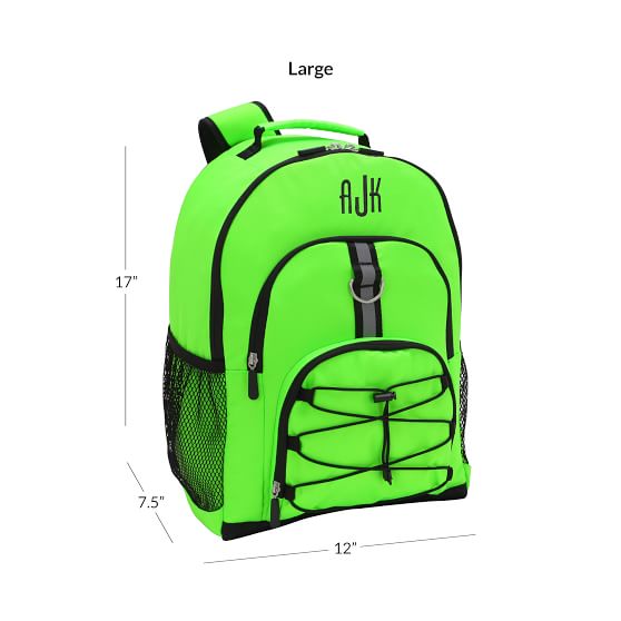 Gear-Up Neon Green Solid Backpack | Pottery Barn Teen