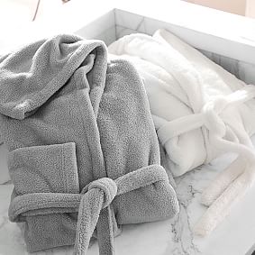 Classic Short Robe with Hood - White | Pottery Barn Teen