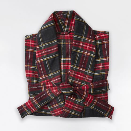 Tartan Plaid Organic Flannel Robe | Pottery Barn Teen