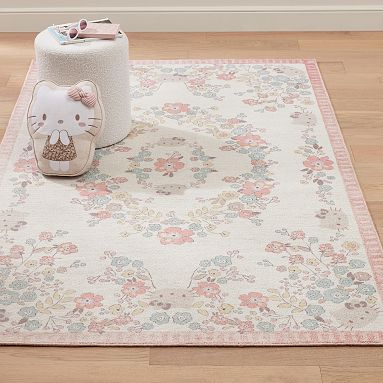 Hello Kitty® Floral Rug | Pottery Barn Teen