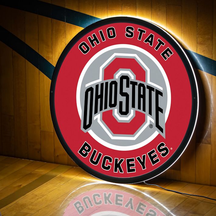 College Football LED Round Wall Decor | Pottery Barn Teen