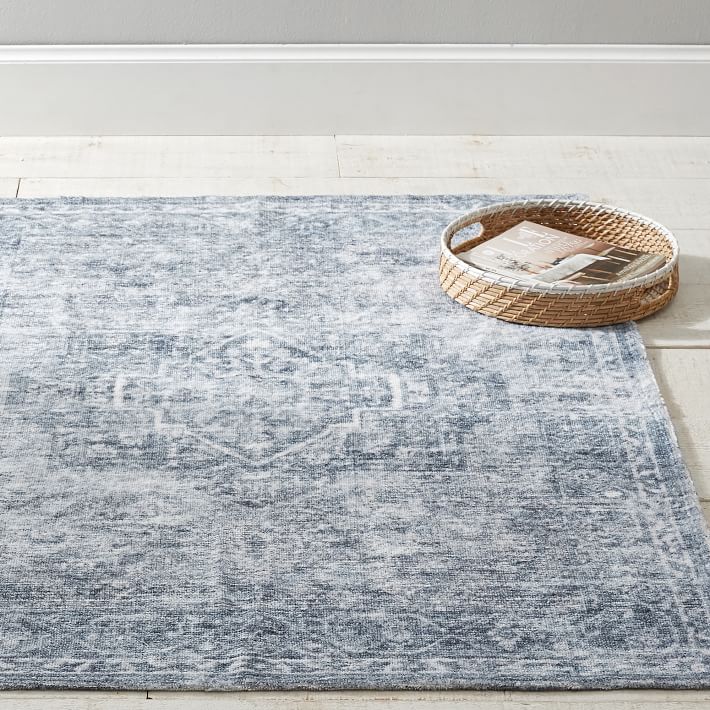 Aubrey Washable Rug - Blue Multi | Pottery Barn Teen