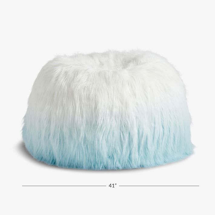 Himalayan Faux-Fur Pool Ombre Beanbag Chair | Pottery Barn Teen
