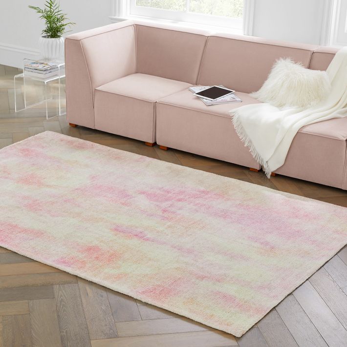 Iris Washable Rug - Blush Multi | Pottery Barn Teen