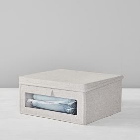 Gray Drop Front Storage Box | Pottery Barn Teen