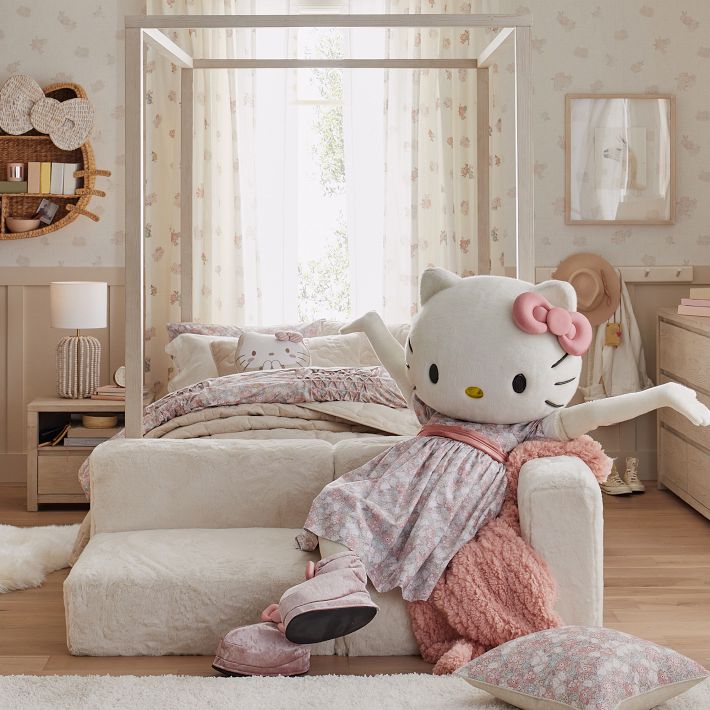 Hello Kitty® Heritage Floral Pillow Cover | Pottery Barn Teen
