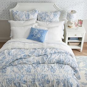 LoveShackFancy Blue Floral Table Lamp | Pottery Barn Teen