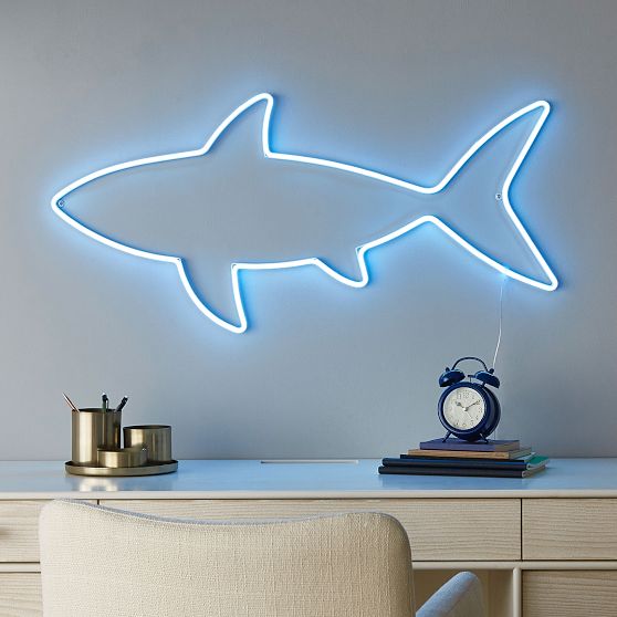 Shark LED Wall Light | Pottery Barn Teen
