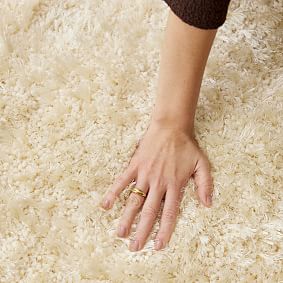 Ivory Performance Shimmer Shag Rug | Teen Rug | Pottery Barn Teen
