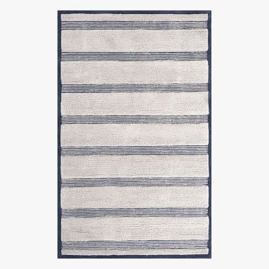 Stripe Wool Rug - Gray | Pottery Barn Teen