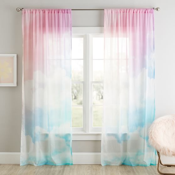 Rainbow Sky Sheer Curtain | Pottery Barn Teen