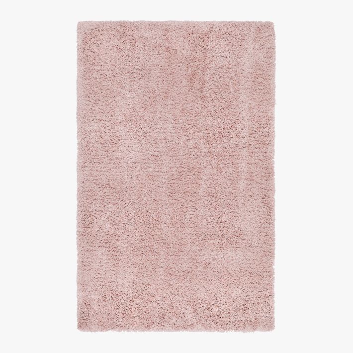 Classic Shag Performance Rug - Blush | Pottery Barn Teen