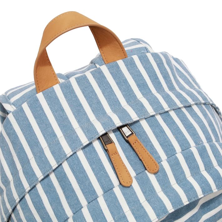 Northfield Light Blue Stripe Recycled Backpacks | Pottery Barn Teen
