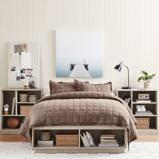 Stack Me Up Storage Bed & Mixed Shelf Bookcase Set | Pottery Barn Teen