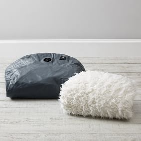 Inflatable Faux-Fur Ivory Chair | Pottery Barn Teen