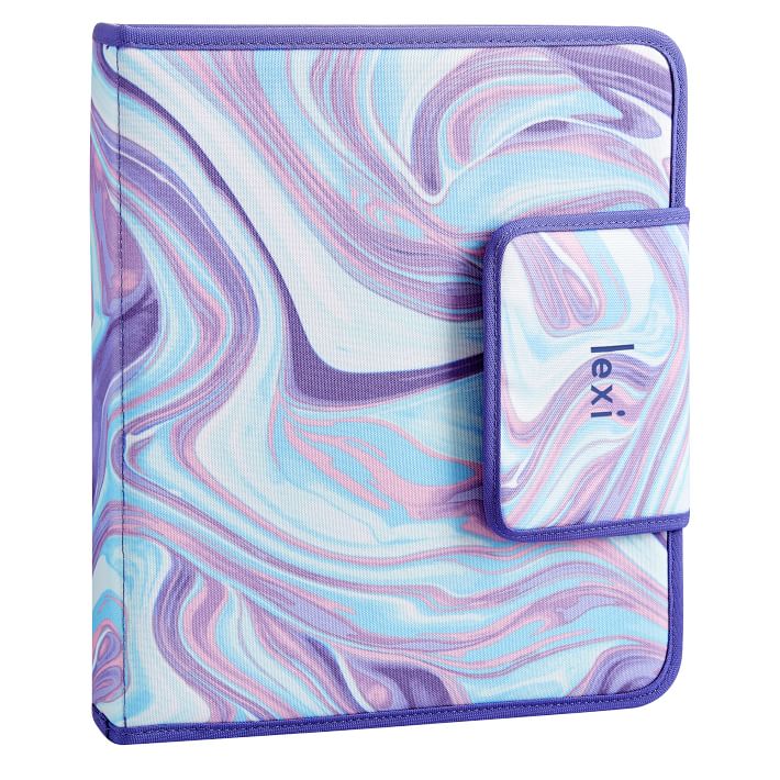 Gear-Up Pink/Purple Marble Homework Folder | Pottery Barn Teen