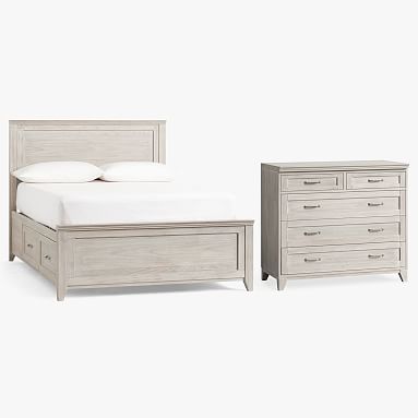 Hampton 5-Drawer Dresser Storage Bed Set | Teen Storage Beds | Pottery ...