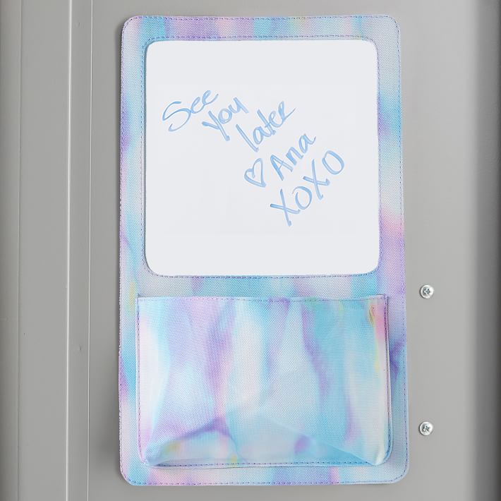 Watercolor Dream Cool Fabric Locker Pocket With Dry Erase | Pottery ...