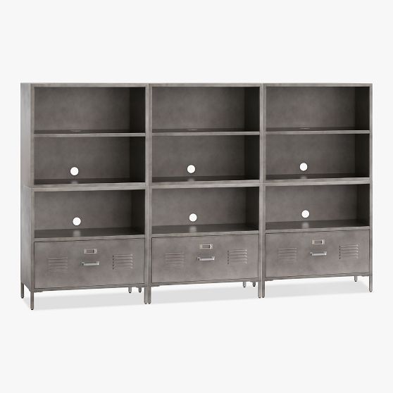 Locker 2-Cubby Wall System with Drawers (90") | Pottery Barn Teen