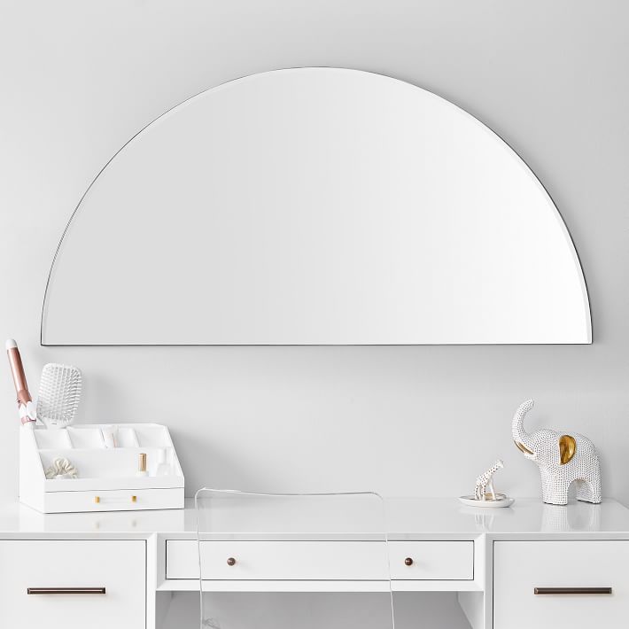 Frameless Half Circle Mirror | Pottery Barn Teen