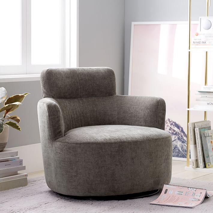 Distressed Velvet Metal Lex Modern Lounge Chair | Pottery Barn Teen