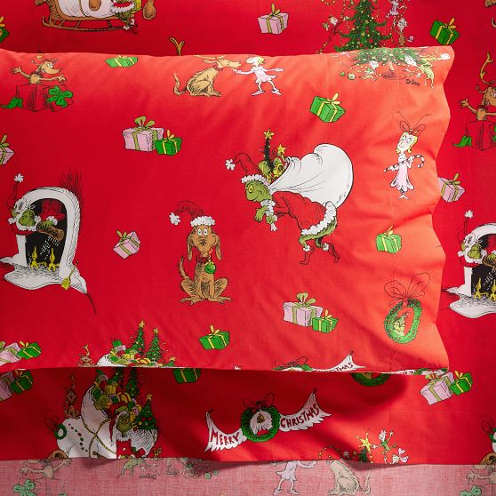 Dr. Seuss's The Grinch™ Merry Grinchmas Percale Sheet Set | Pottery ...