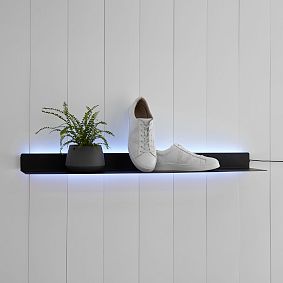 Backlit Wall Display Shelf - Black | Pottery Barn Teen