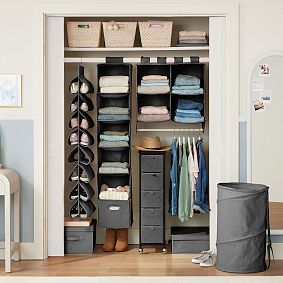 Double Bar Hanging Closet Organizer | Pottery Barn Teen
