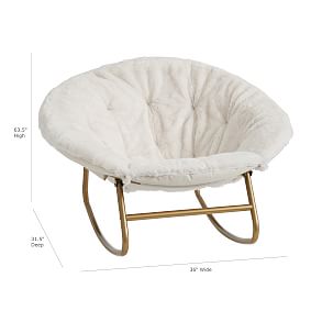 Polar Bear Ivory Hang-A-Round Rocking Chair | Pottery Barn Teen