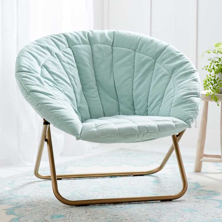 Gray Leopard Faux-Fur Round Chair | Pottery Barn Teen