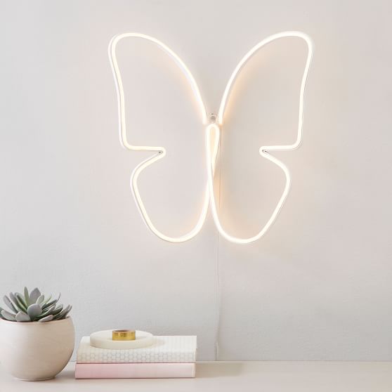 3D Butterfly Micro LED Wall Light | Pottery Barn Teen