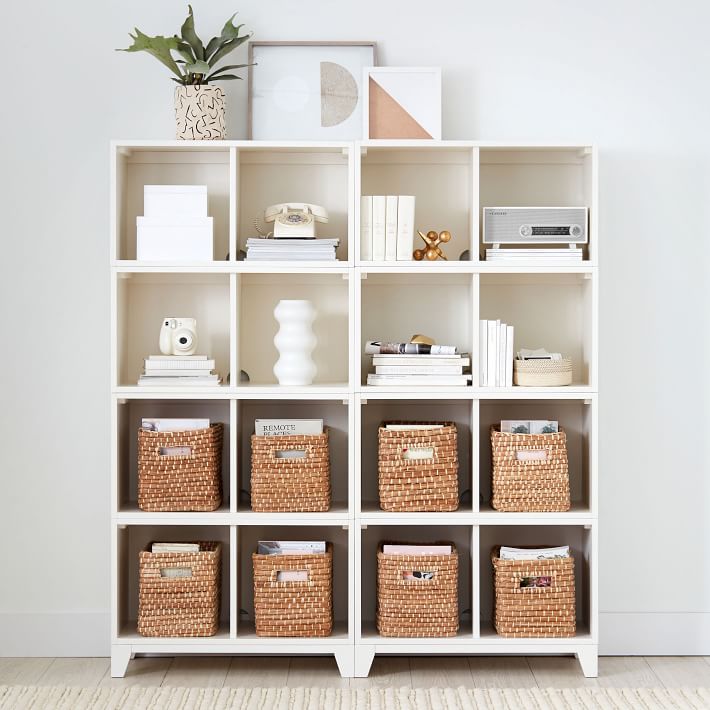 Hampton Double Open Cube Tall Bookcase | Pottery Barn Teen