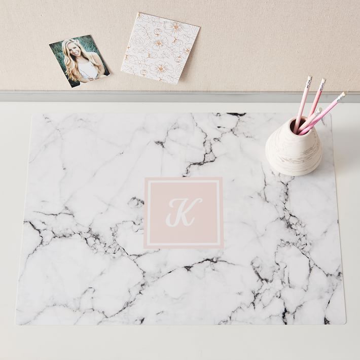 Marble Personalized Desk Mat | Dorm Desk Decor | Pottery Barn Teen