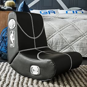 NBA Black Mini Rocker Gaming Chair | Pottery Barn Teen