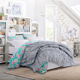 Preppy Floral Girls Duvet Cover | Pottery Barn Teen