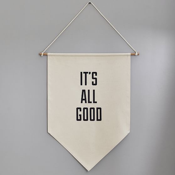 It's All Good Canvas Banner | Teen Decor Sale | Pottery Barn Teen
