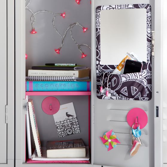 Peace Garden Locker Locker Mirror & Pocket Organizer | Locker ...