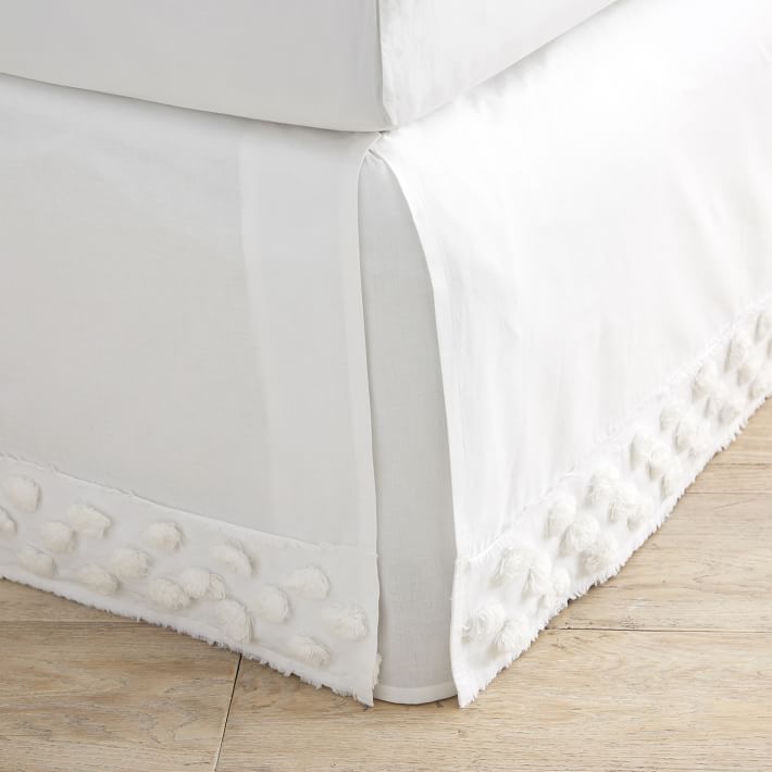 Pretty Pom Girls Bed Skirt | Pottery Barn Teen