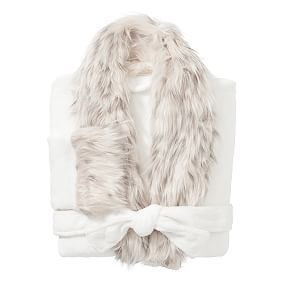 Faux-Fur Long Teen Robe | Pottery Barn Teen